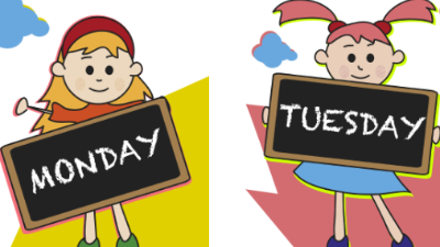 Flashcards: Days of the week