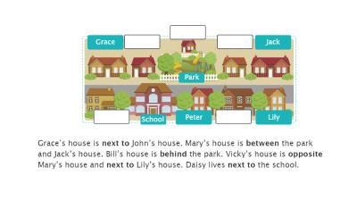 Ex.5 - Prepositions of place (houses)