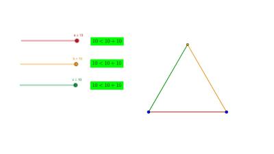 GeoGebra: Desigualdade triangular