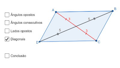 GeoGebra: Propriedades dos paralelogramos