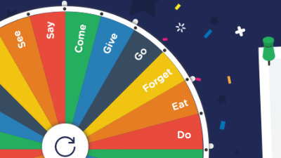 Wheel of verbs - Past simple and Past continuous