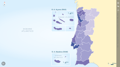 Distribuição territorial dos acessos à Internet por banda larga, em ...