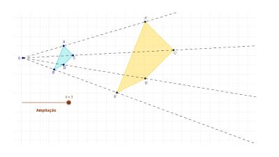 GeoGebra: Homotetia - ampliar e reduzir