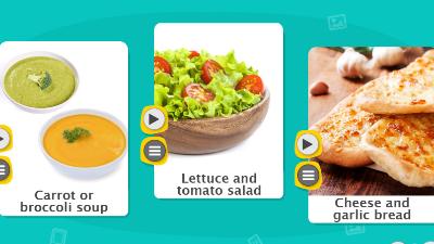 Flashcard gallery: On the menu